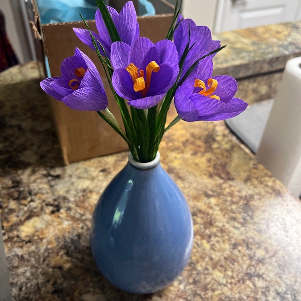 Crepe Paper Fern, Paper Fiddleheads, Set of 5, Paper Bouquet Filler ...