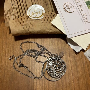 Magnifying Necklace, Healing Gem Stone, Monocle Necklace, Loupe ...