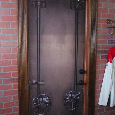 Vintage Metal Door Sticker, Self Adhesive Vinyl, Peel and Stick, Self ...