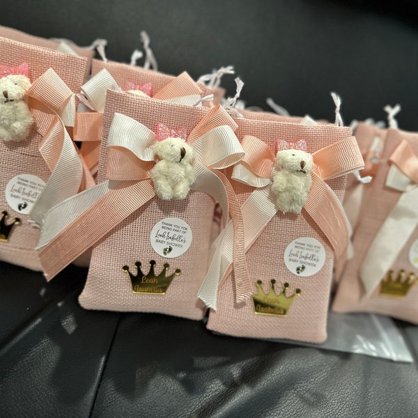Teddy Bear Sachet Bags, Baby Girl Shower Gift, Personalized Gift ...