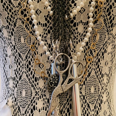 Chatelaine Tools Gift Sets of 3,4, or 7 Victorian Needlework Tools ...