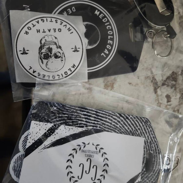 Print on Demand Crime Scene Messy Bun Cushioned Crew Socks Forensics ...