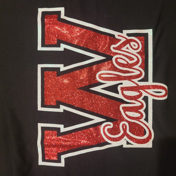 Customizable Spirit Shirt With Mascot and Letter | School Colors Spirit ...