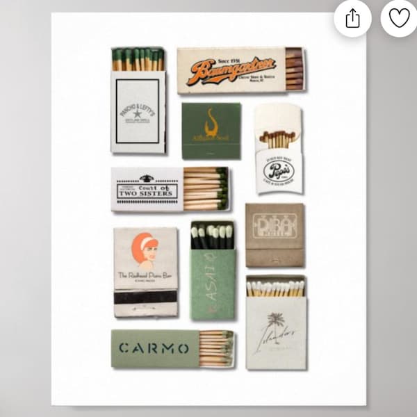 Navy Customizable Matchbook Art Canva Template|blank|digital Download ...