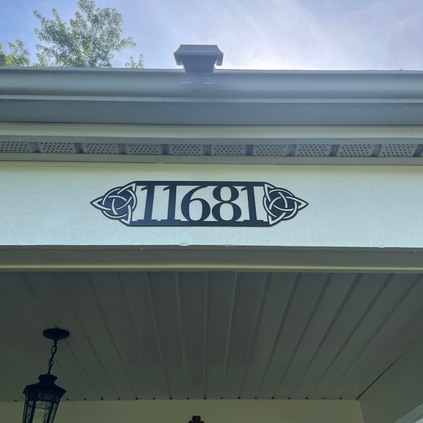 Celtic Knot House Numbers Sign, Metal Sign Personalized Outdoor, Celtic ...