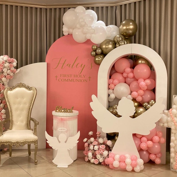 First Holy Communion Wall Decal for Balloon Arch | Personalized First ...