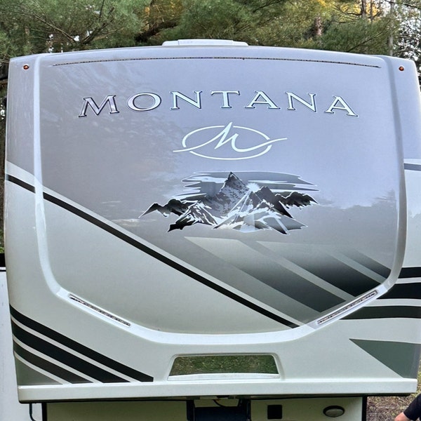 1 RV Trailer Motorcoach Mountain Scene Decal Graphic -630 - Etsy