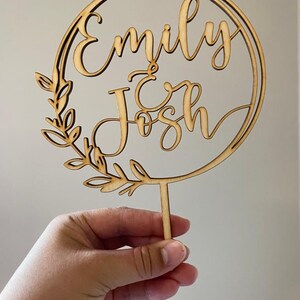Rustic Decor Cake Topper Made From Wood Special Occasion - Etsy