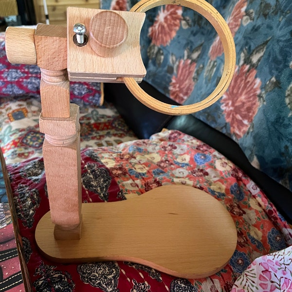 360 Degree Rotatable,beech Wood,adjustable Height Embroidery Seat Frame ...