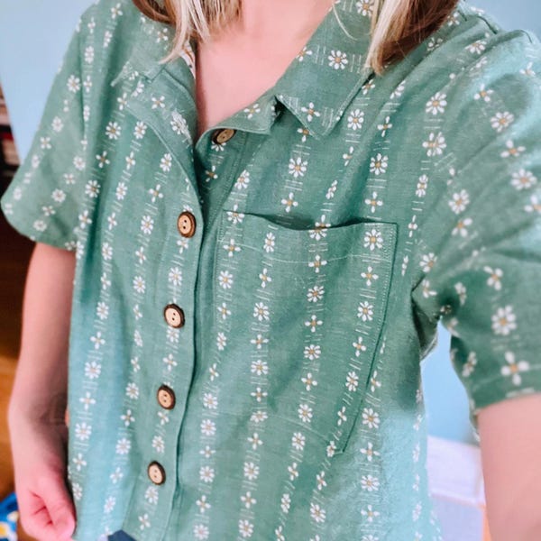 Cropped Shirt PDF Digital Sewing Pattern BUNDLE – With Over 100 ...