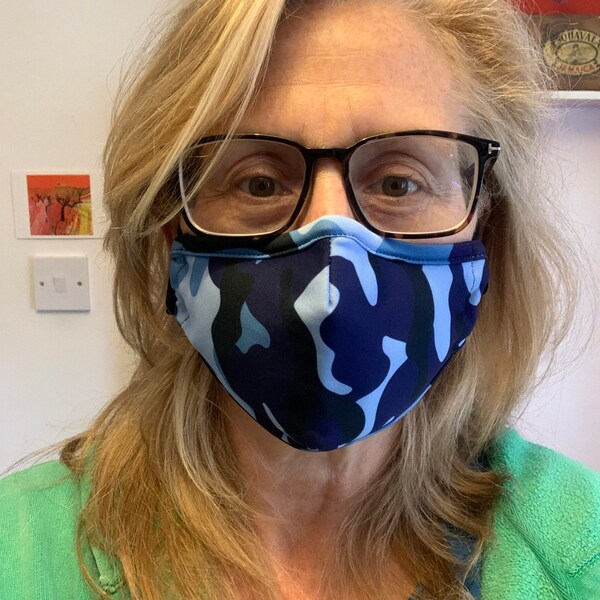 Stay Safe Face Mask/covering With Tie-able Ear Loops, Adjustable Nose ...