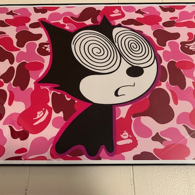 Felix Trippy Cat Bape Print Art Print Poster Wall Art Pop Art Hypebeast ...