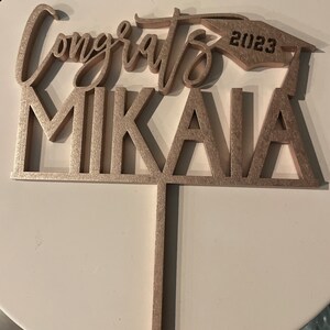 Custom Graduation Cake Topper, Class of 2024 Name & Cap, Personalized ...