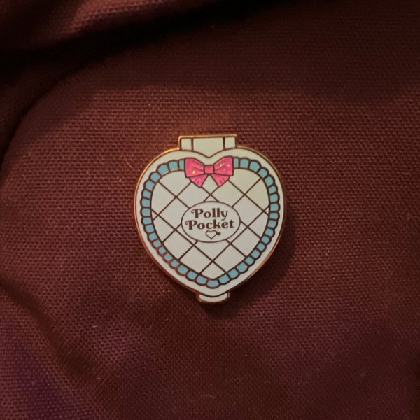 POLLY POCKET Heart Hard Enamel PIN Toys Pins Polly Pocket 90s Bow ...