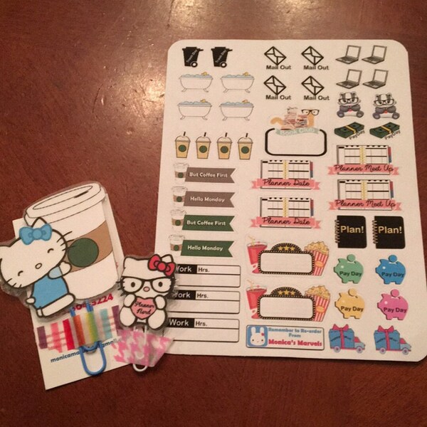 Chibi Kitkat Kitsune Concha Printable Happy Planner, Mini Happy Planner ...