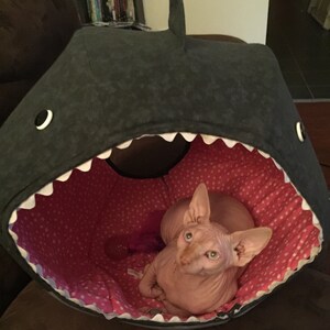 Great White Shark Cat Ball Cave Style Bed for Pets - Etsy