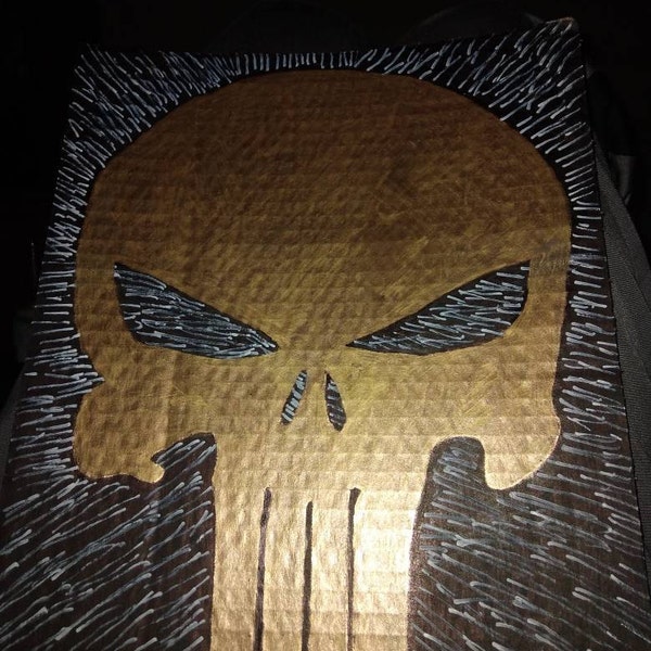 Pack of 3 Punisher Skull Stencils Made From 4 Ply Mat Board, 11x14 ...