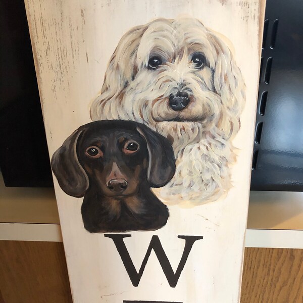 PET WELCOME SIGN, Custom Pet Sign, Dog Sign, Cat Sign, Vertical Front ...