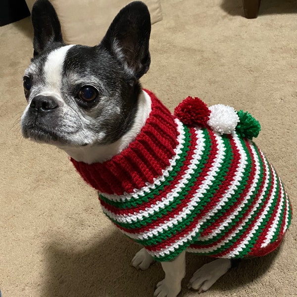 Dog Sweater Crochet Pattern, French Bulldog Clothes, Crochet Pattern ...