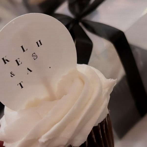 Custom Image Logo Text Cupcake Topper Business Logo Cupcake Topper ...