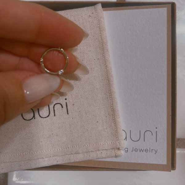 14k Gold Daith Earrings, Daith Piercing Jewelry, Crescent Moon Earring ...