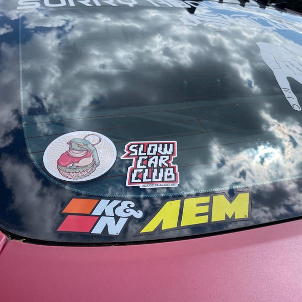 Slow Car Club Holographic Sticker - Etsy