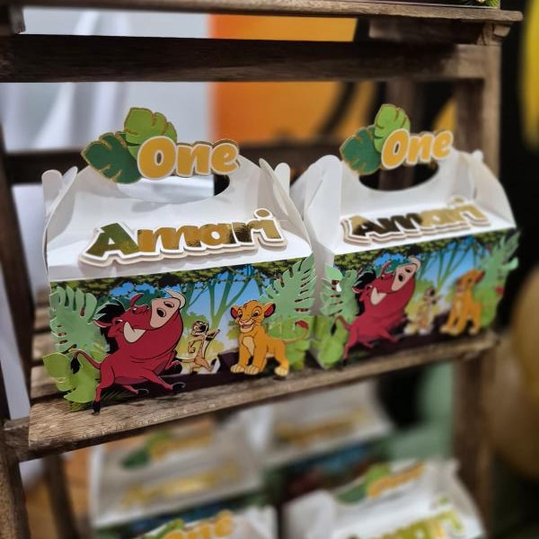 Lion King Party Favor Box, Lion King Birthday Theme, Lion King Birthday ...
