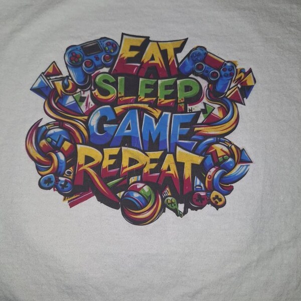 Eat Sleep Game Repeat PNG, Graffiti Sublimation Design - Etsy