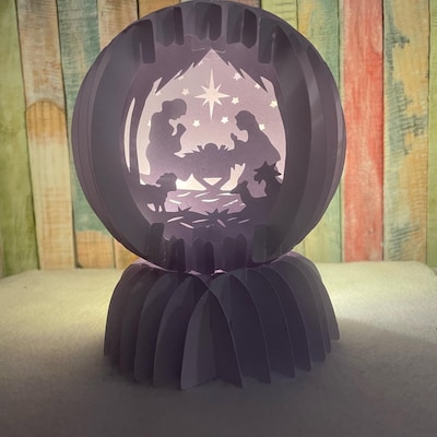 Nativity Scene Sphere Pop up SVG Templates for Creating Mini Sphere ...