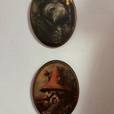 Miss Crow Victorian Portrait Vintage Style Animal Wall Art Wooden Decor ...
