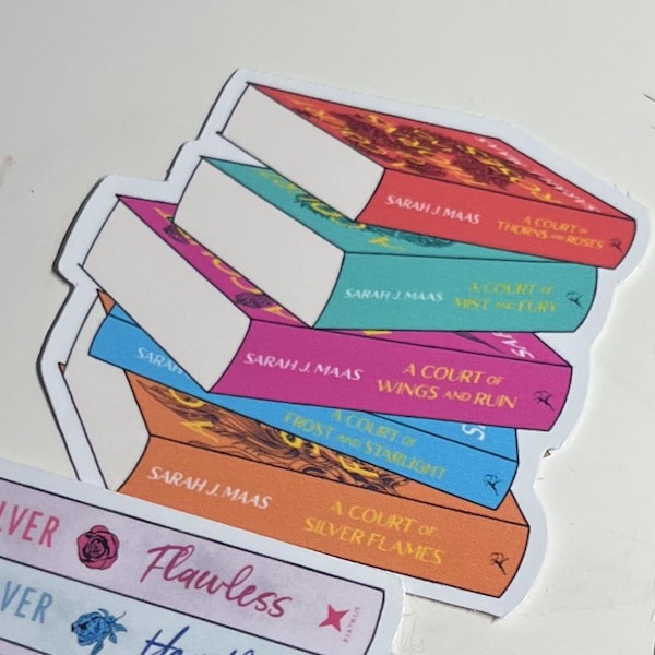 ACOTAR Book Stack Sticker | Sarah J Maas Book Stack Sticker | ACOMAF ...
