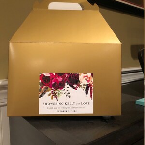 Floral Wedding Stickers Custom Wedding Welcome Bag Stickers Wedding Box ...