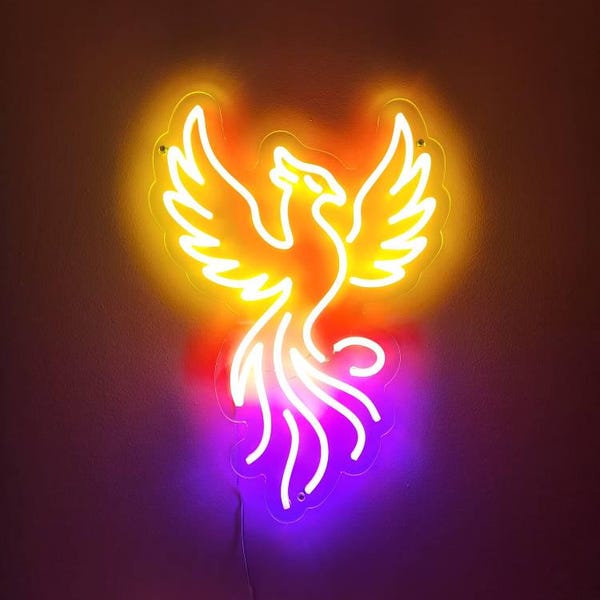 Phoenix Neon Sign. Legendary Immortal Bird Light Sign. Bird LED Decor ...