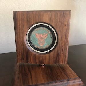 Challenge Coin Rotating Display Natural Jatoba Wood Perfect for ...