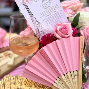 Custom Paper Fans on Handle and Fan Face. Printed Paper Fans - Etsy