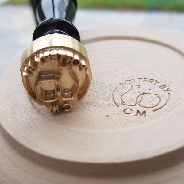 Ceramic Signature Stamp Logo, Custom Stamp for Ceramics, 12mm Thick ...