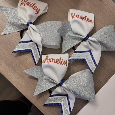 Cheer Bows Team Cheer Bows Captain Cheer Bow White Cheer Bows Columbia ...