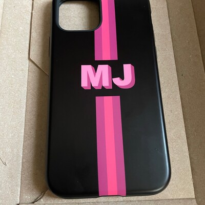 Stripes Phone Case Custom Initial iPhone 15 Monogram iPhone - Etsy
