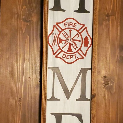 Firefighter home Wood Sign Firefighter Decor Firefighter Gift Maltese ...