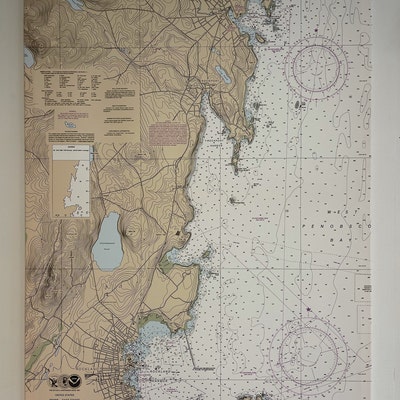 Naples & Marco Island Florida Nautical Map / Chart Canvas, Acrylic, or ...
