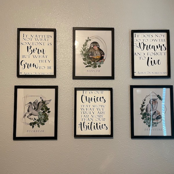 Set of Three HP Botanical Beasts | Magical Creatures Watercolor ...