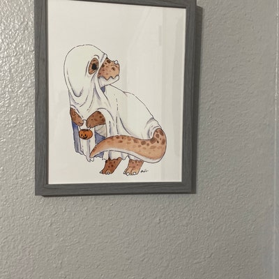 Spooky Ghost T-rex Print - Etsy