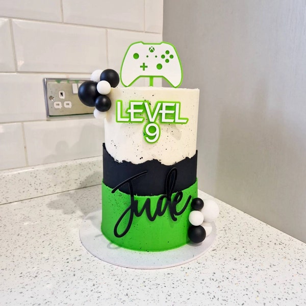 Gaming Cake Topper / Personalised Gamer Birthday Topper / Game ...