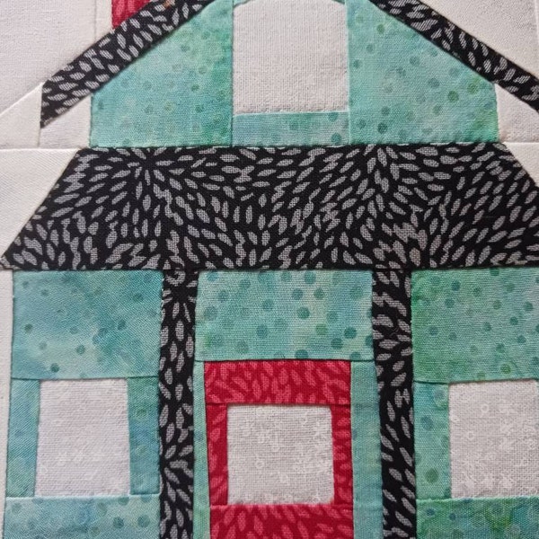 Farmhouse Foundation Paper Piecing FPP Quilt Block Pattern || Modern ...