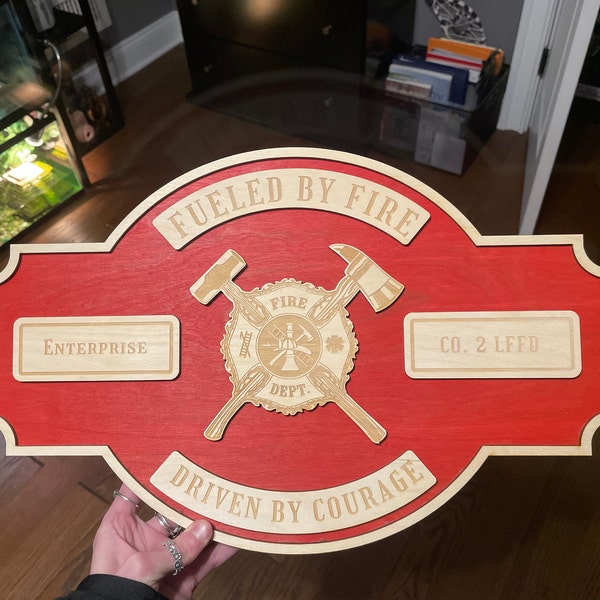 17” Resin Inlay Firefighter Personalized Sign - Etsy