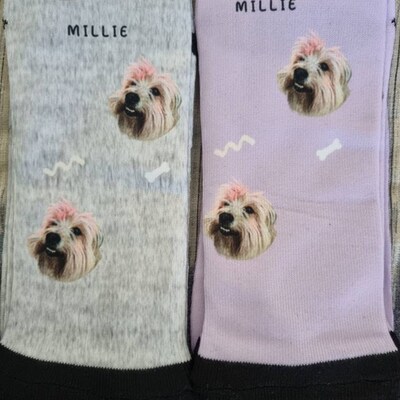 Custom Scatter Face Socks 2 Face Custom Photo Socks - Etsy