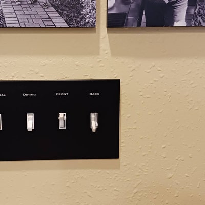 7 Gang: Custom Labeled Metal Switch Plate Cover for Toggle - Etsy