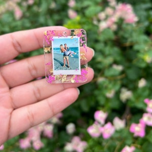 Personalized Photo Heart Keychain customize W/your Photo, Resin Photo ...