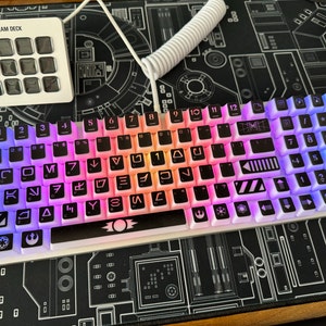 Daedric Font Backlit Keycap Set top Print Only or Top and Front Side ...