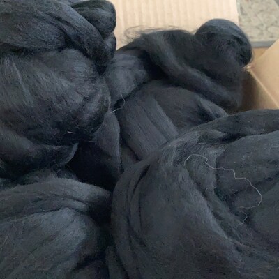 Dyed Black Cheviot Top Roving Spinning Fiber 4 Ounces - Etsy